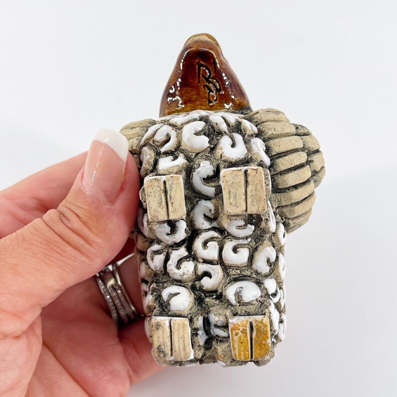 Vtg Artesania Rinconada Uruguay Big Horn Ram Sheep Figurine Signed Art ...