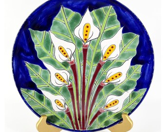 Antique Majolica Stylized Water Lily Plate G S. Zell Baden - Etsy