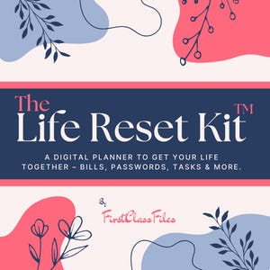 The Life Reset Kit™ | Aesthetic Life Planner PDF | Organizer | Bill ...