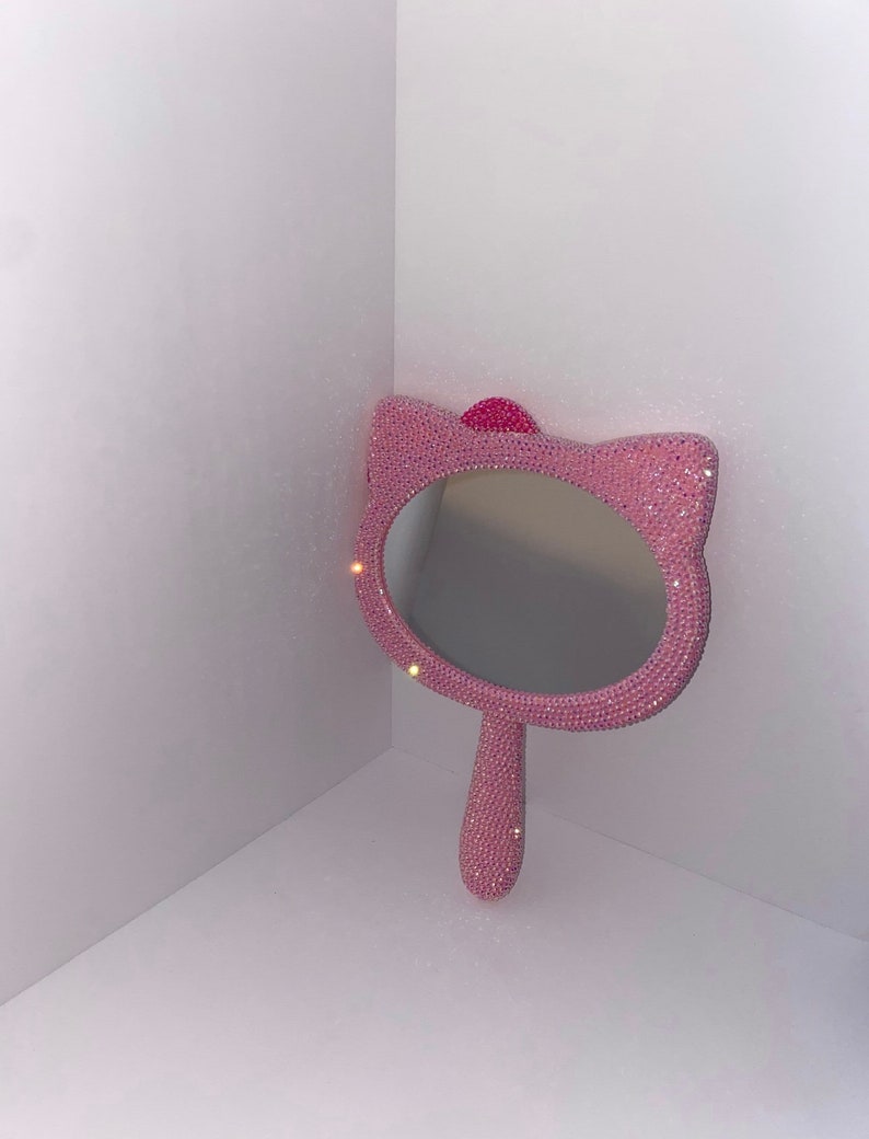 Hello Kitty Handheld Mirror Blinged With Rhinestones - Etsy