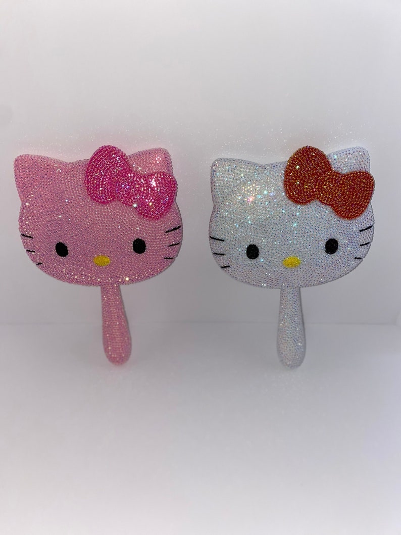 Hello Kitty Handheld Mirror Blinged With Rhinestones - Etsy