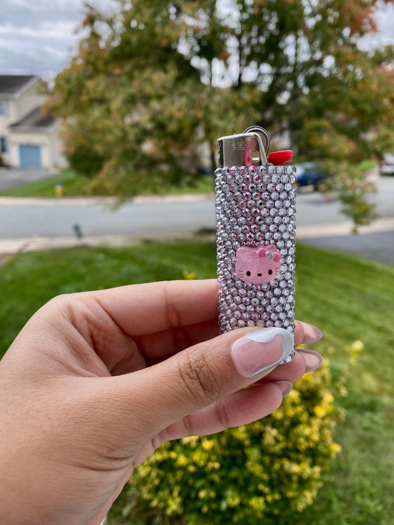 Hello Kitty Bling Bic Lighter | Bedazzled With Rhinestones - Etsy