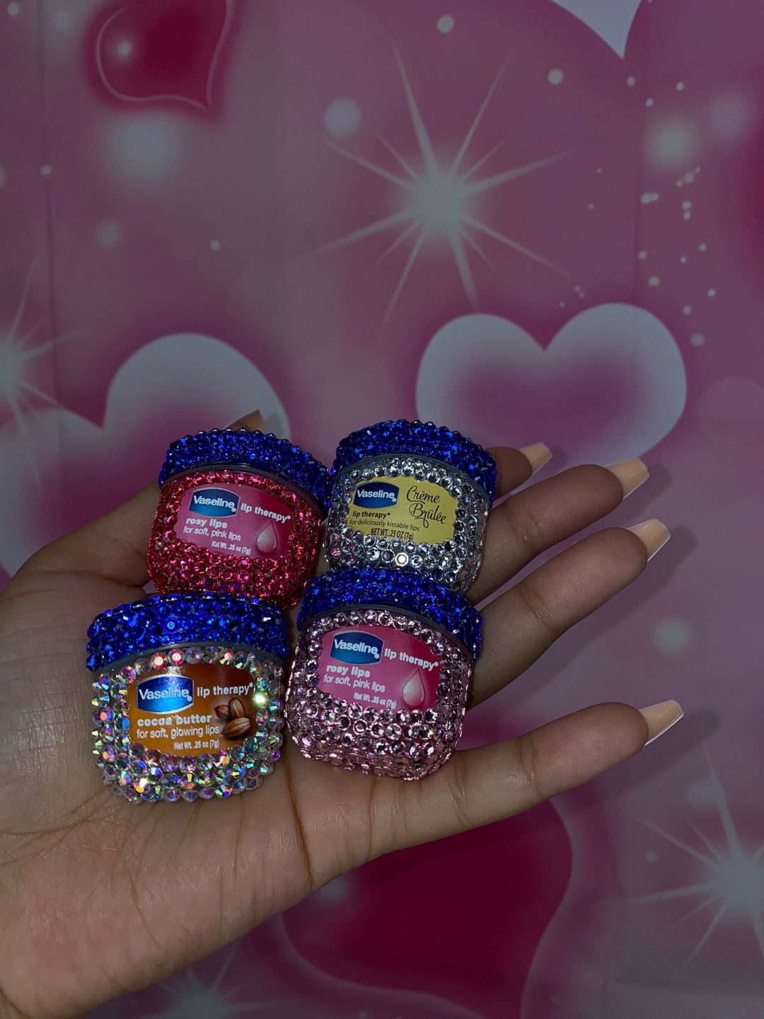 Bling Mini Vaseline Lip Therapy | Bedazzled W/ Rhinestones - Etsy