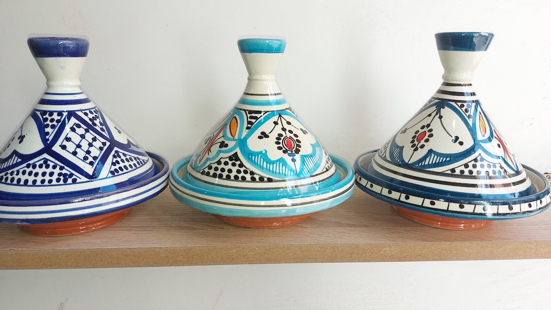 Pack of Tree Moroccans Tagine Hand-painted Pottery Tajine - Etsy