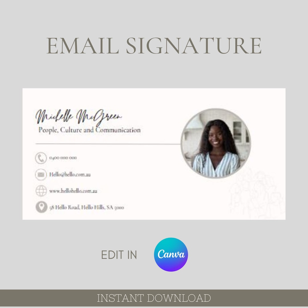 Email Signature Template - People, Culture and Communications - Etsy
