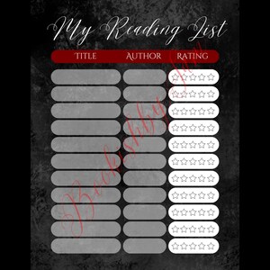 Digital Reading Journal, Reading Log Book Tracker, Book Review, Digital ...