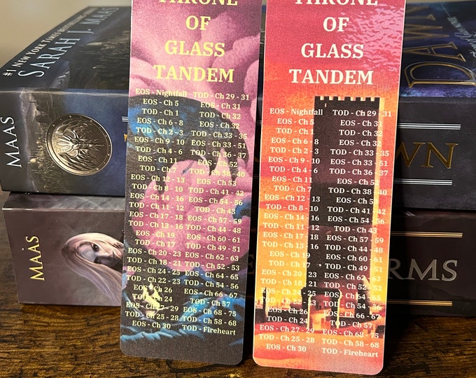 Throne of Glass Tandem Bookmarks | SJM Bookmarks | Acotar | Crescent ...