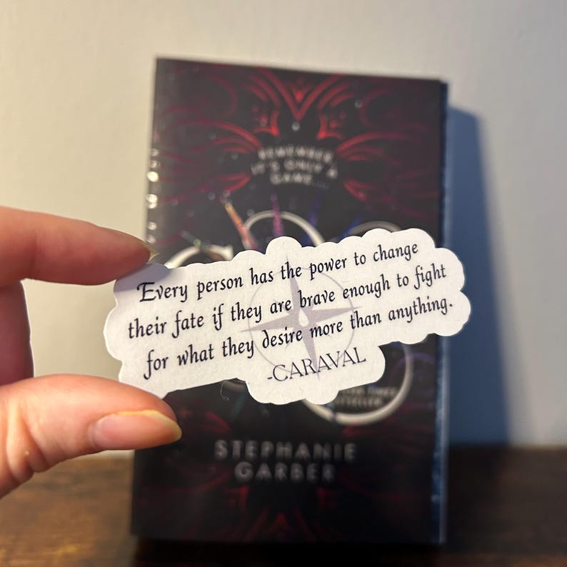 Caraval Stickers | Caraval | Booktok Stickers | Bookish Stickers ...