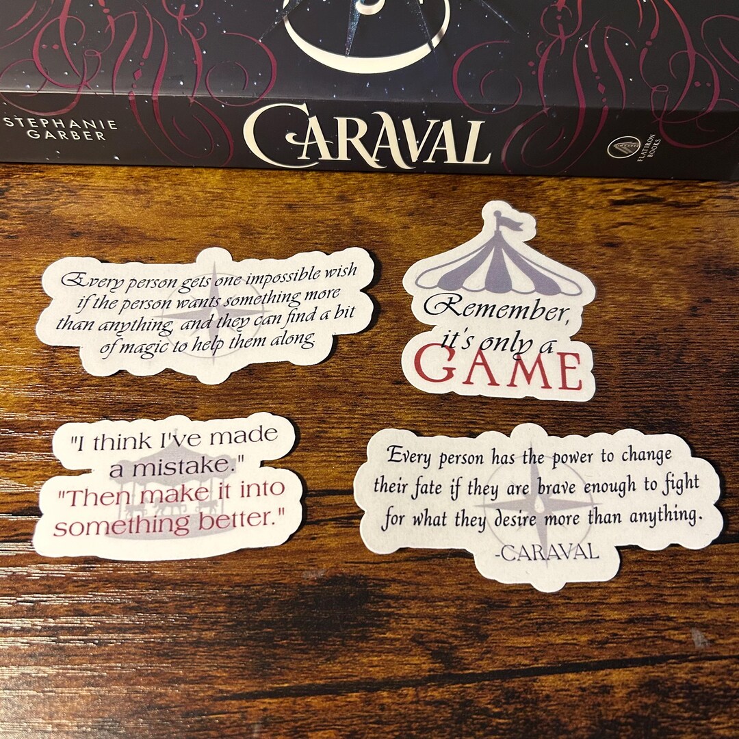 Caraval Stickers | Caraval | Booktok Stickers | Bookish Stickers ...