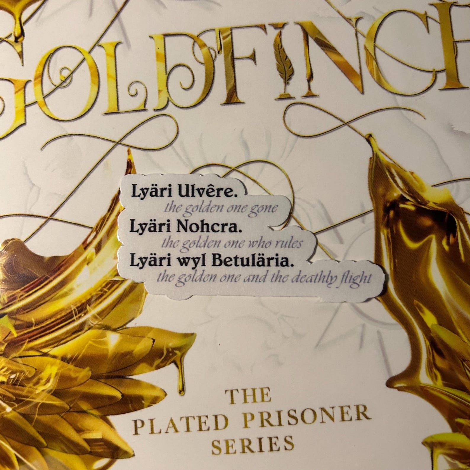 Plated Prisoner Series Sticker | Goldfinch Sticker | Glid Sticker ...