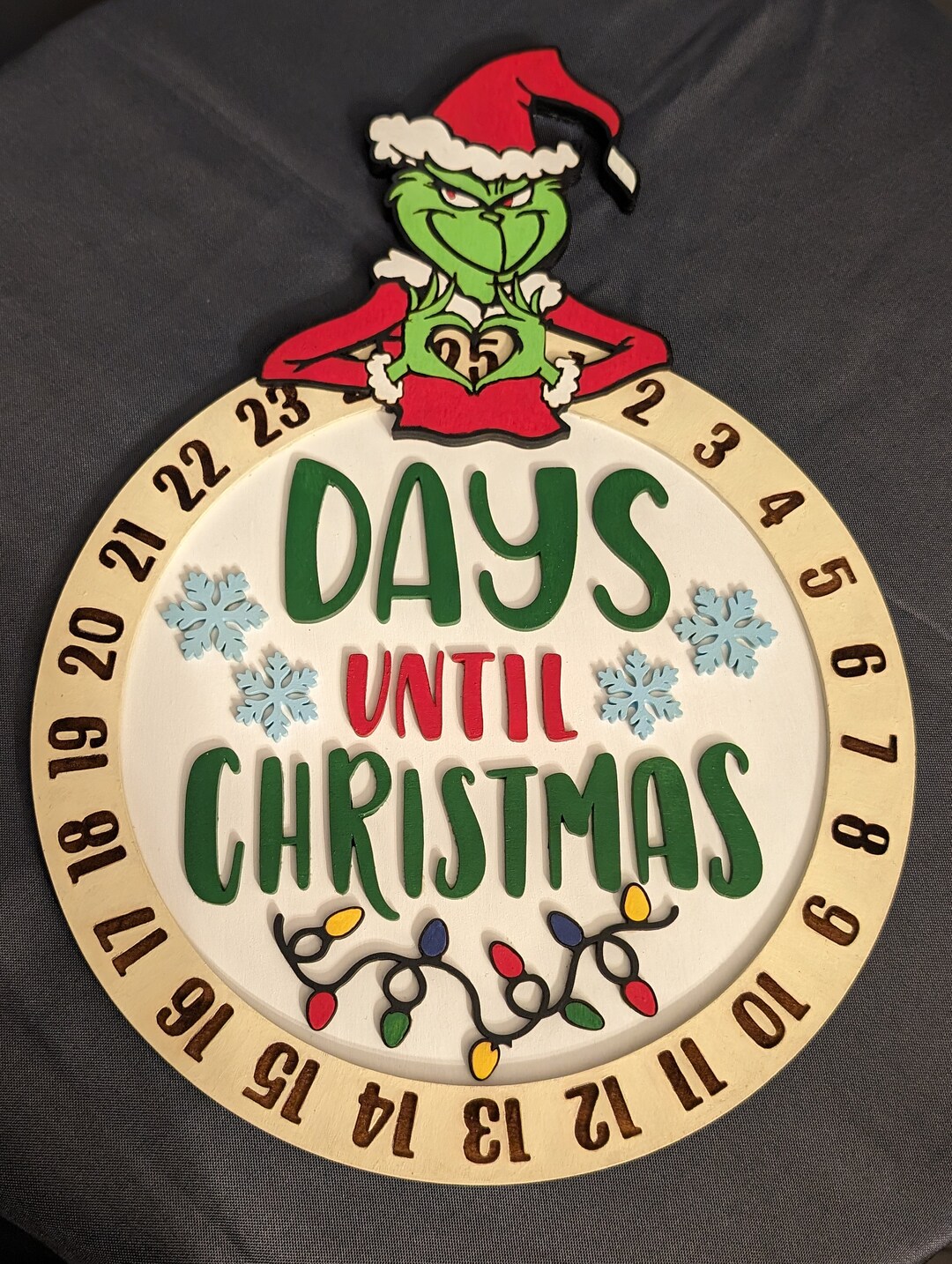 Grinch Countdown Wheel - Etsy