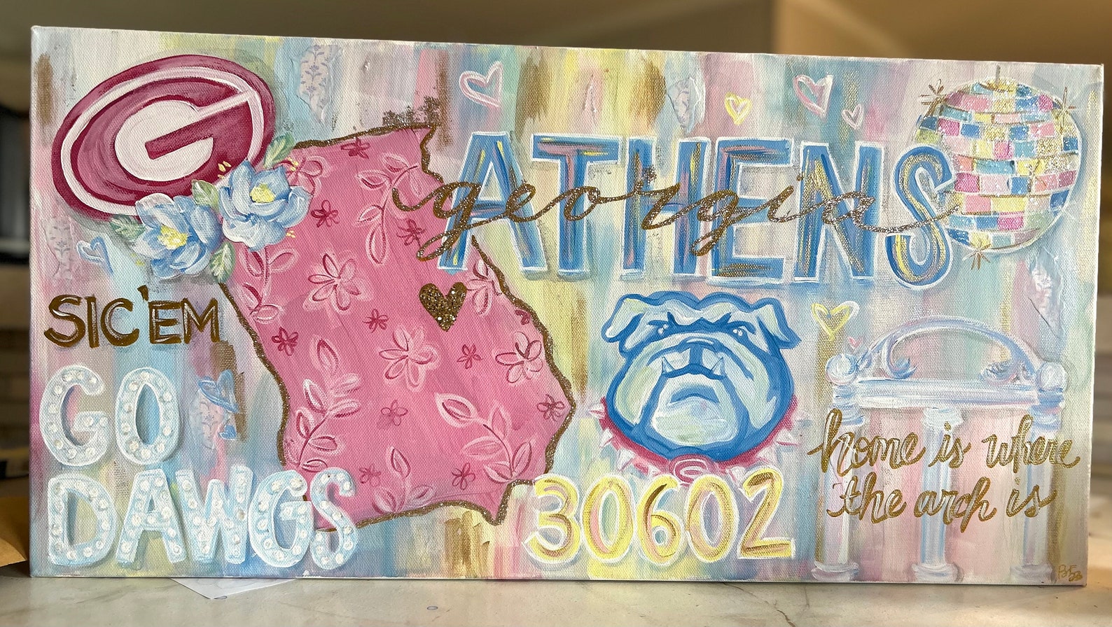 Custom Painted College Canvas - Etsy