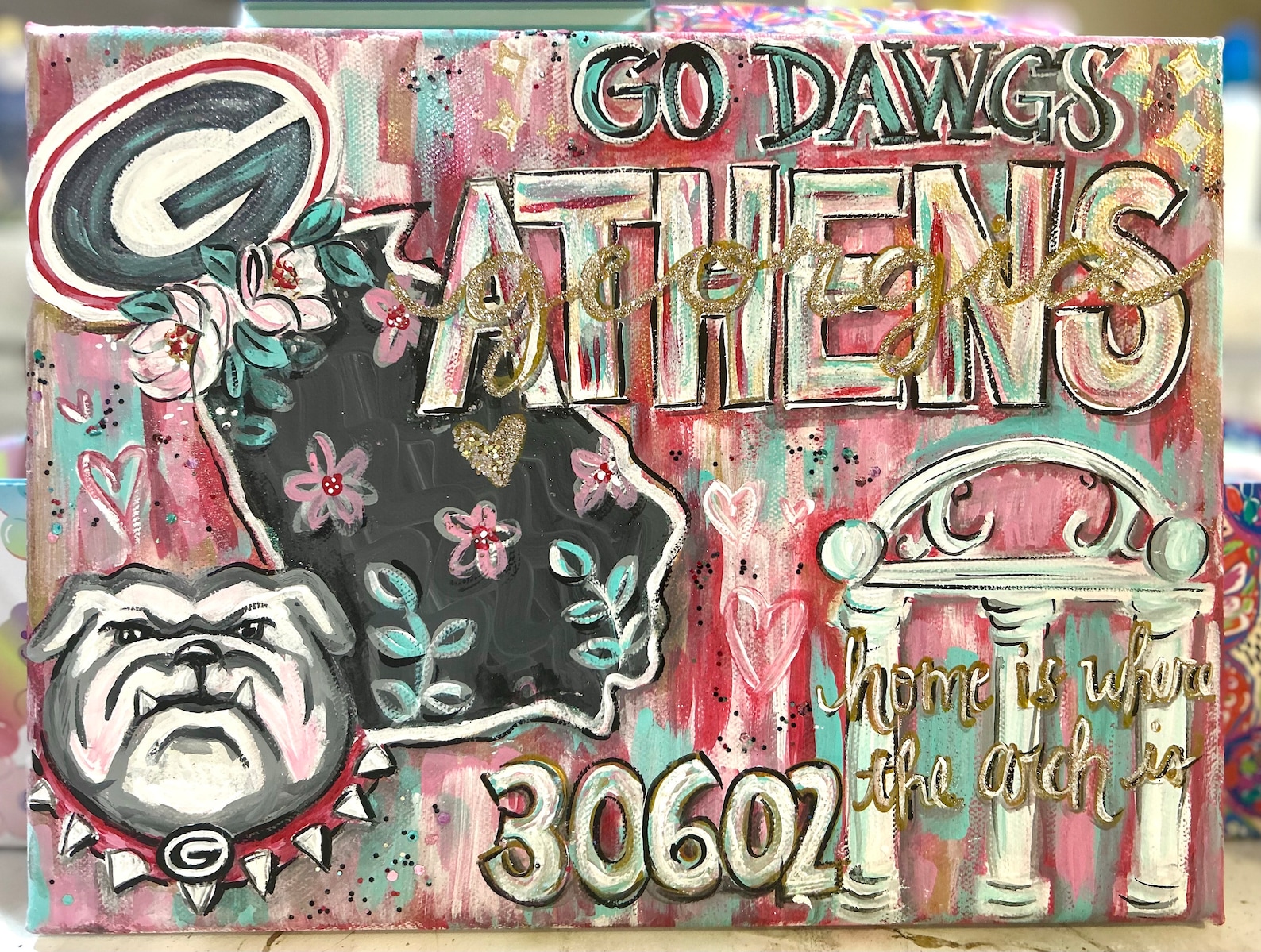 Custom Painted College Canvas - Etsy