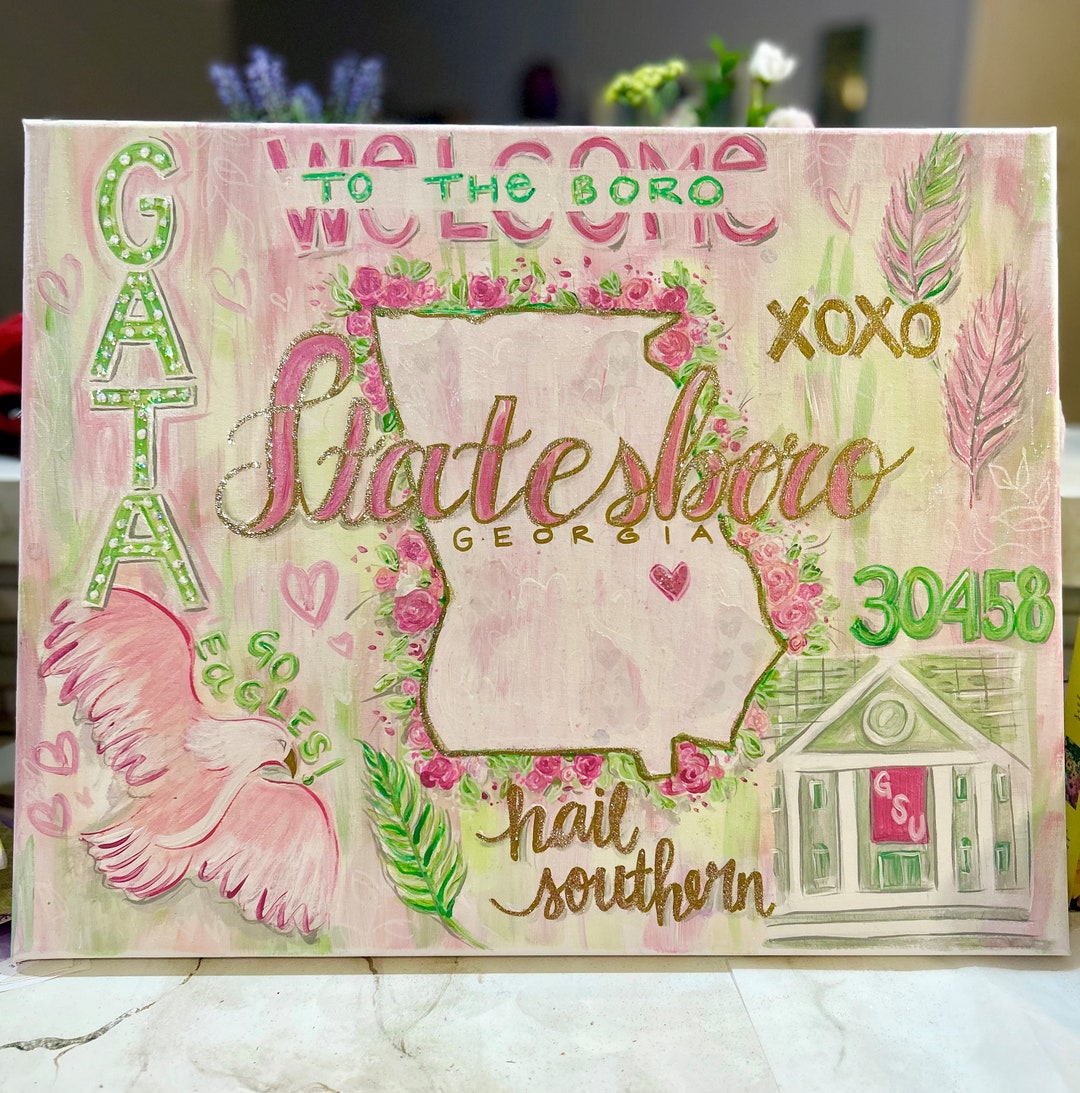 Custom Painted College Canvas - Etsy