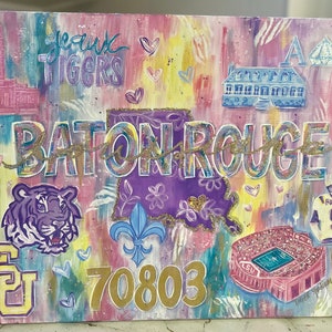 Custom Painted College Canvas - Etsy