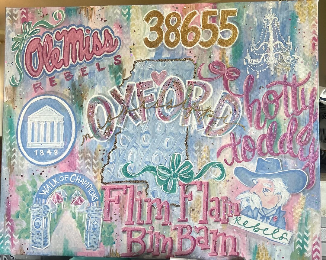 Custom Painted College Canvas - Etsy