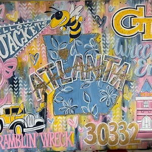 Custom Painted College Canvas - Etsy