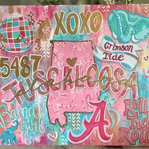 Custom Painted College Canvas - Etsy