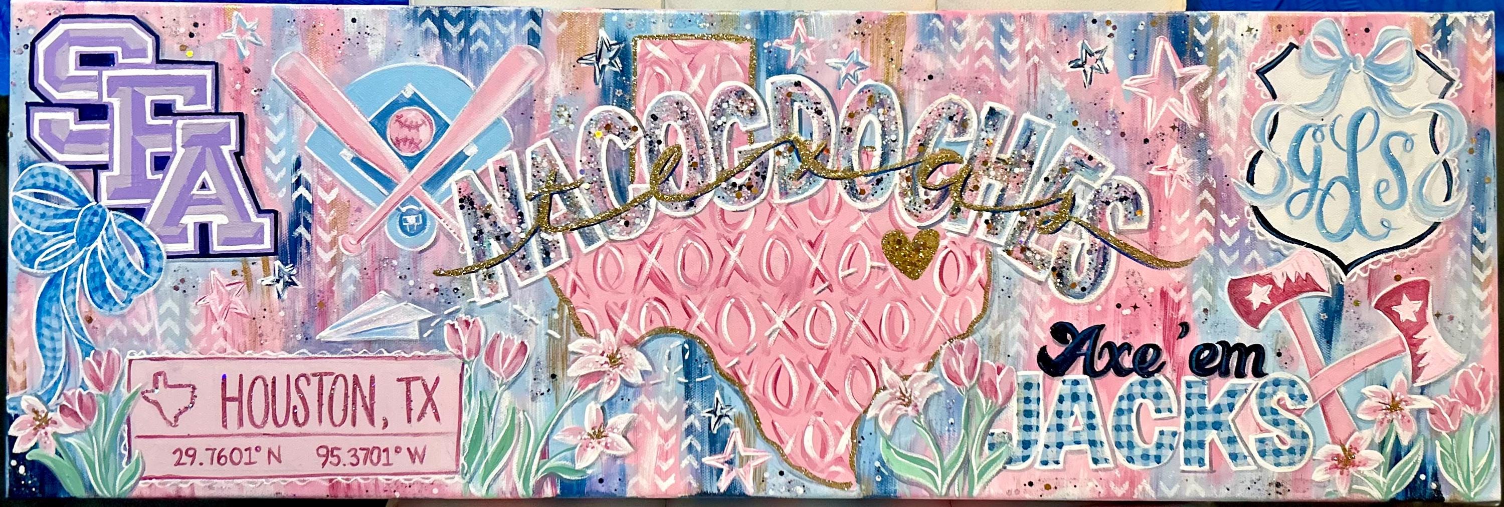 Custom Painted College Canvas - Etsy
