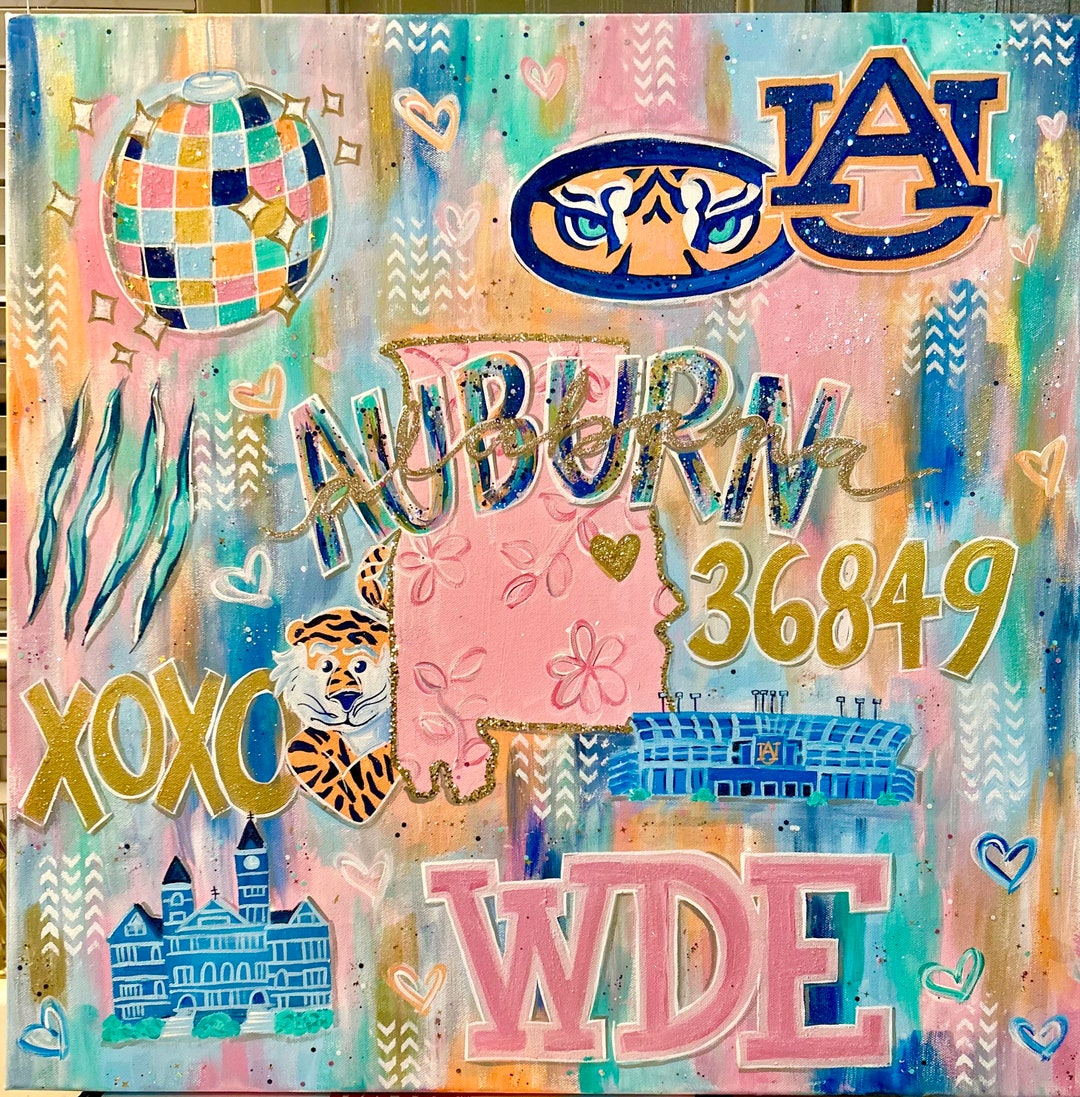 Custom Painted College Canvas - Etsy