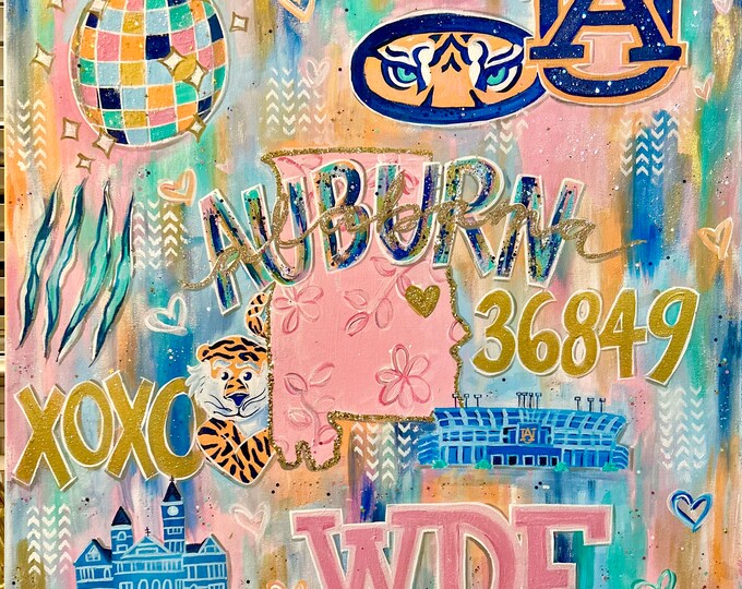 Custom Painted College Canvas - Etsy