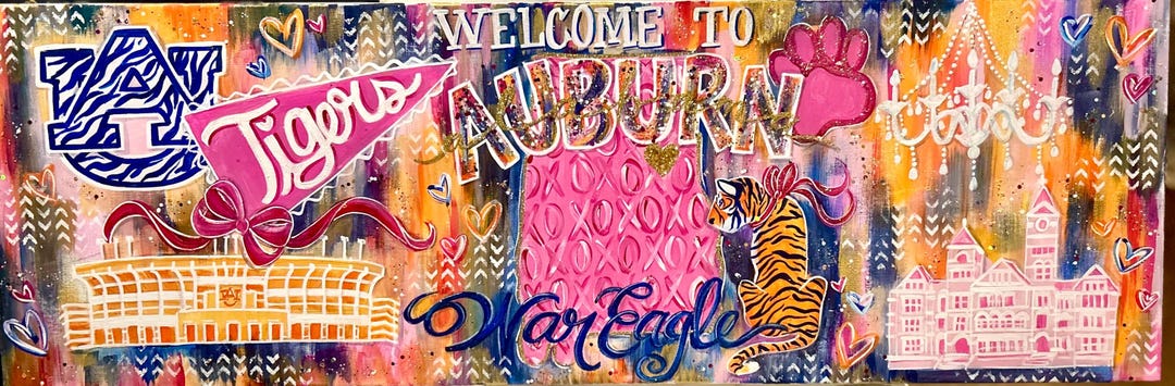 Custom Painted College Canvas - Etsy