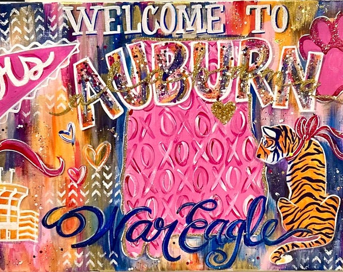 Custom Painted College Canvas - Etsy