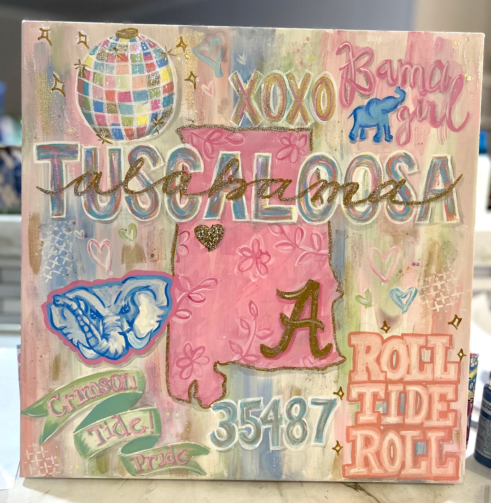 Custom Painted College Canvas - Etsy