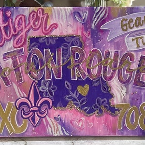 Custom Painted College Canvas - Etsy