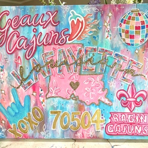 Custom Painted College Canvas - Etsy