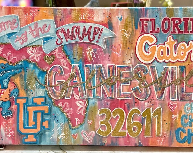 Custom Painted College Canvas - Etsy