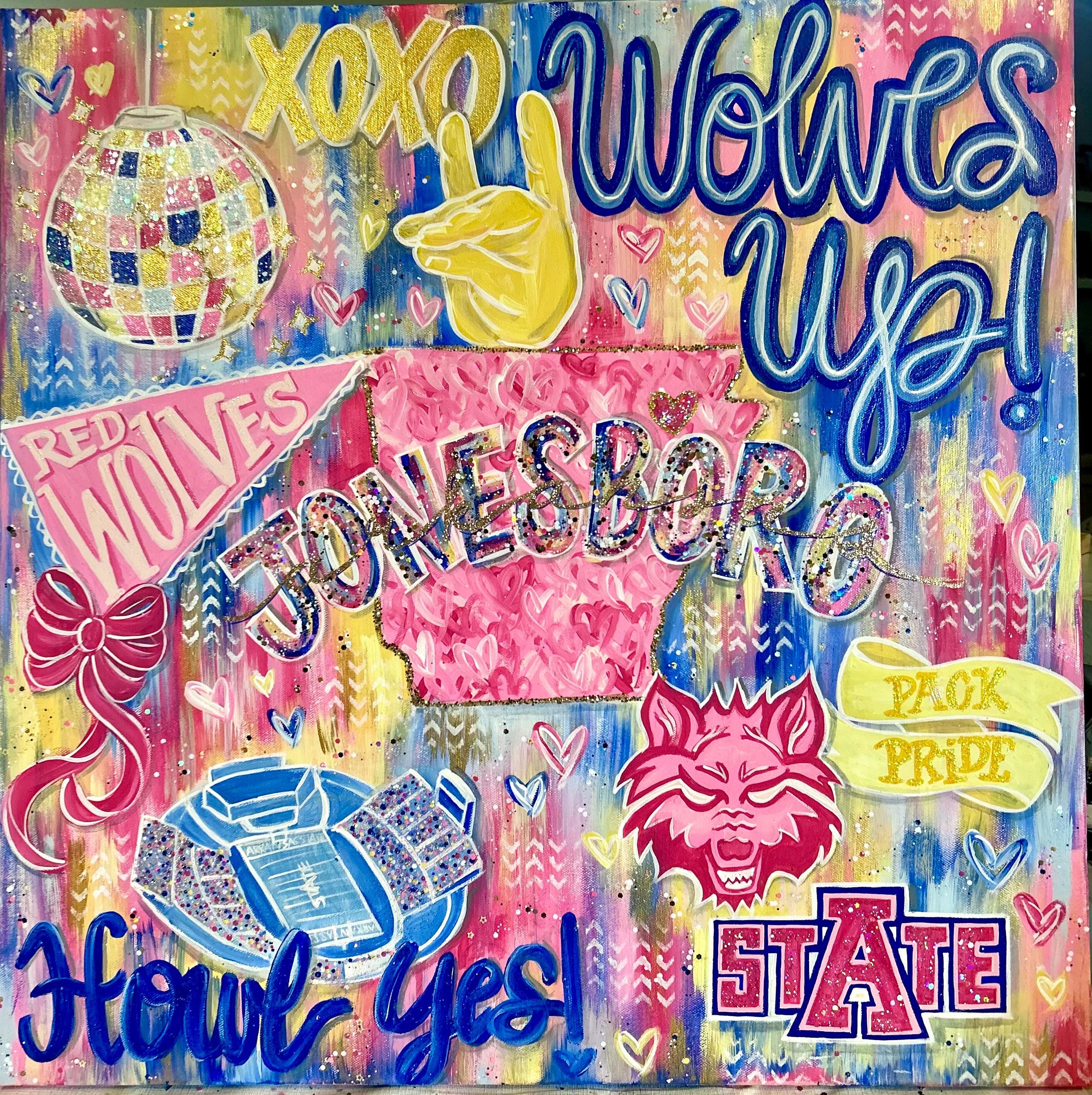 Custom Painted College Canvas - Etsy