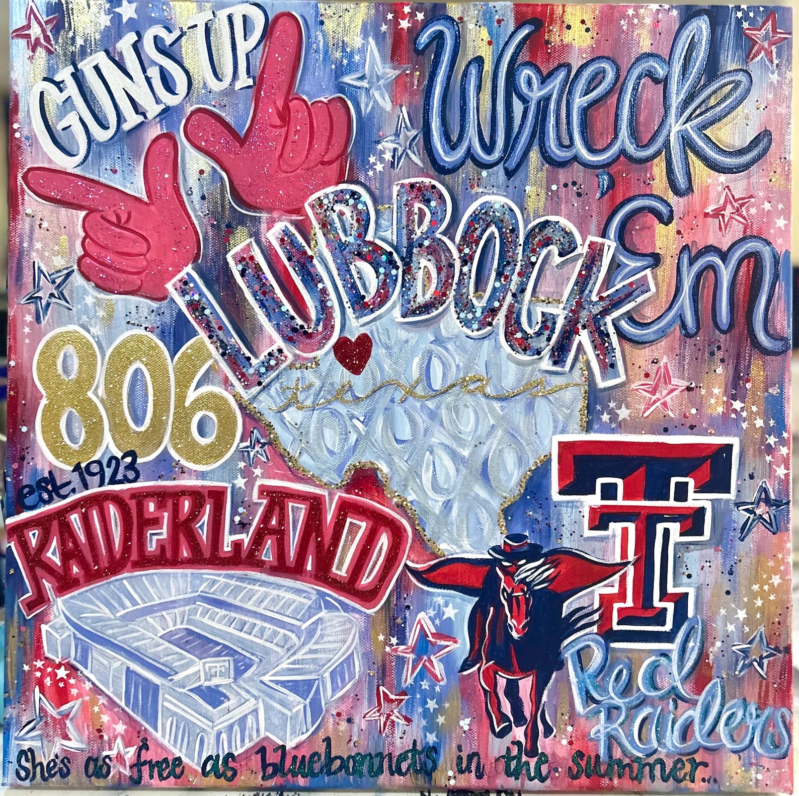 Custom Painted College Canvas - Etsy