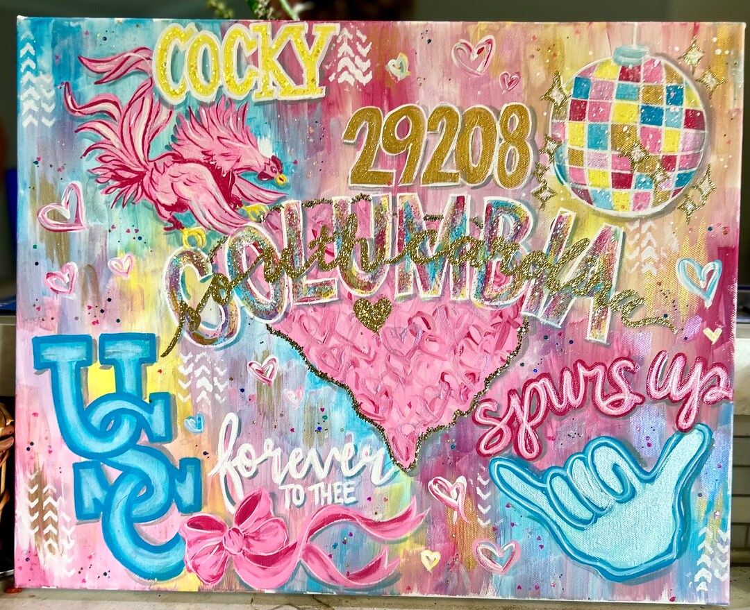 Custom Painted College Canvas - Etsy