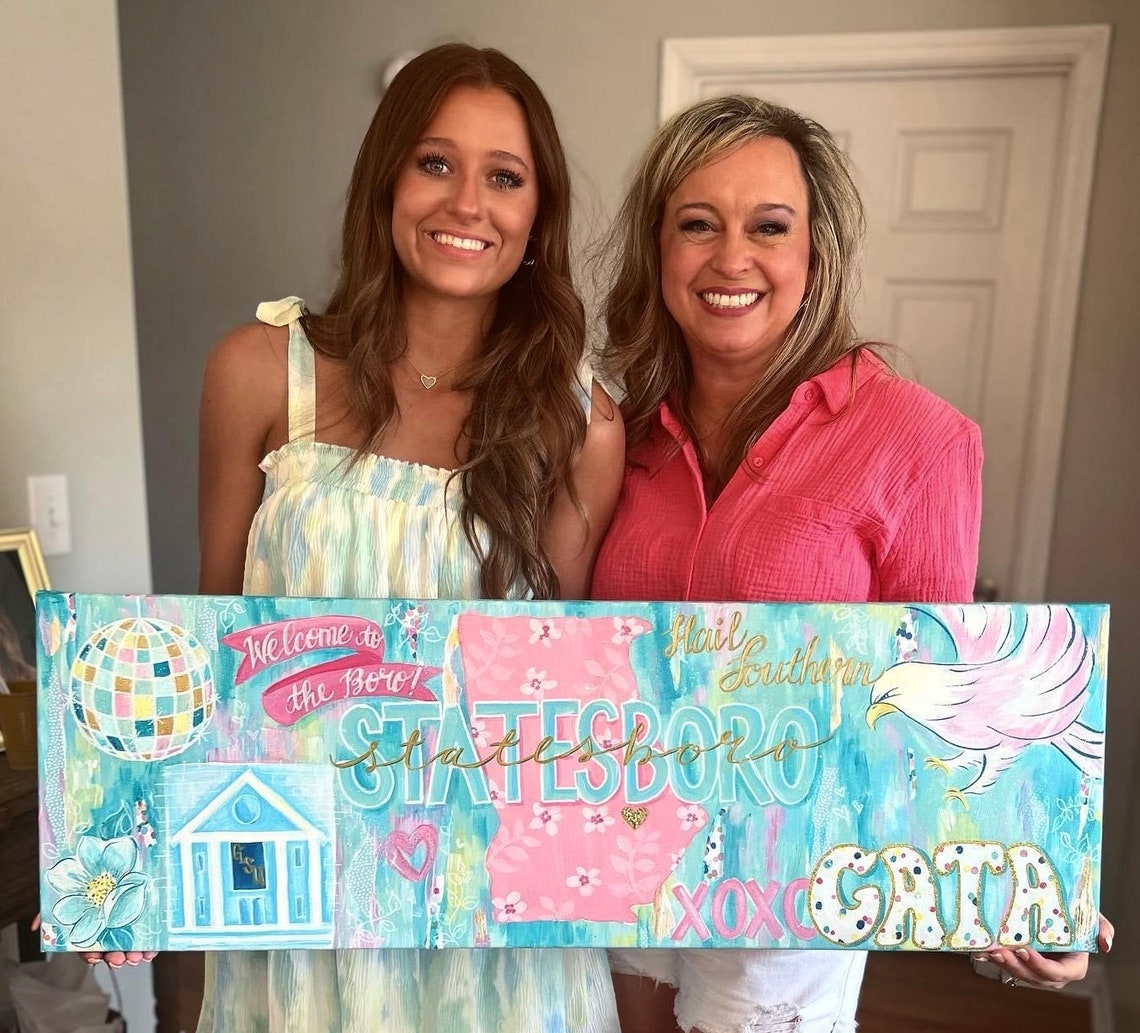 Custom Painted College Canvas - Etsy