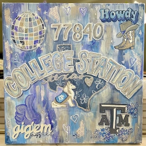 Custom Painted College Canvas - Etsy