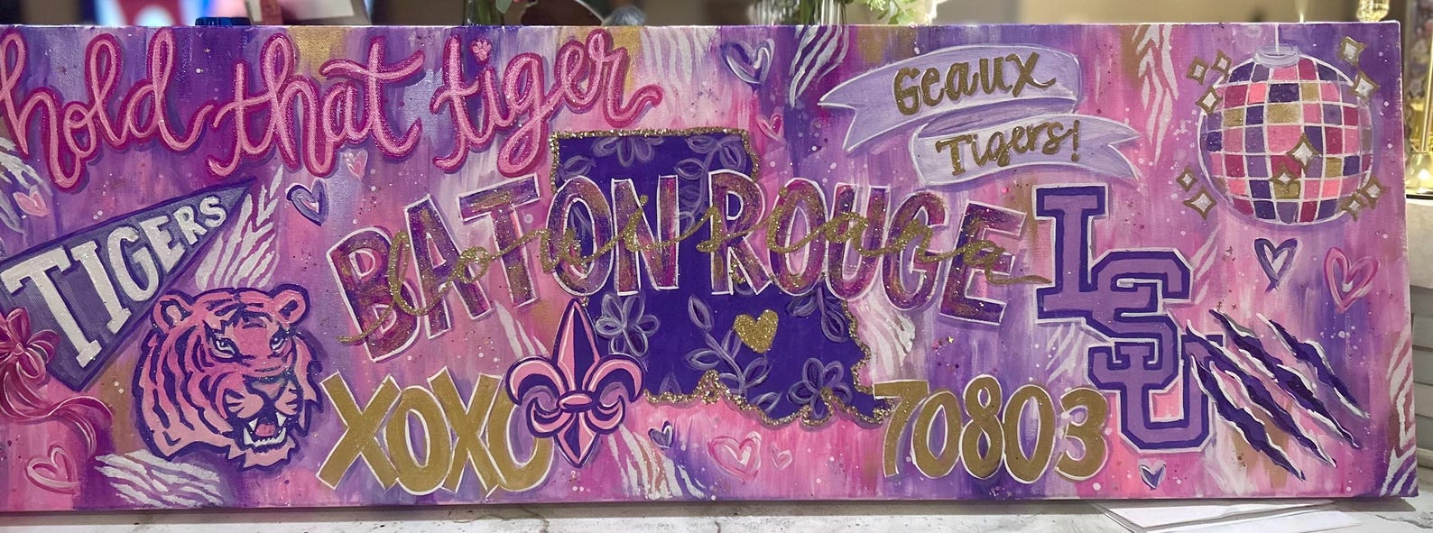 Custom Painted College Canvas - Etsy
