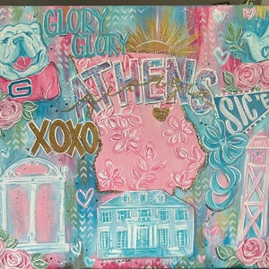 Custom Painted College Canvas - Etsy