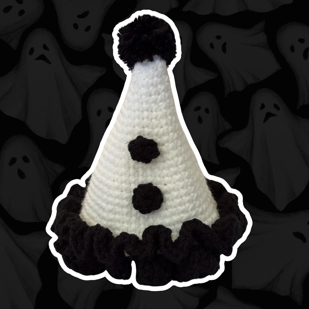Black and White Party Hat | Pity Party Hat | Clown Hat | Spooky ...