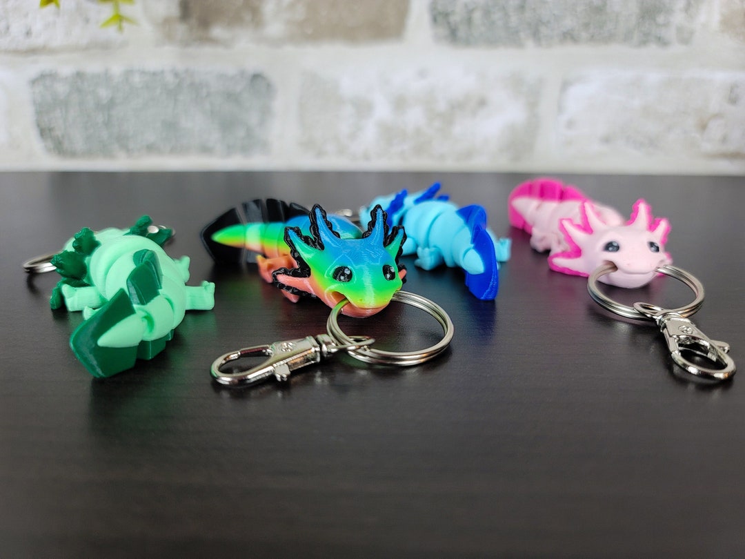 Axolotl Keychain | Fidget Toy | Unique Gift | Stocking Stuffer | 3D ...