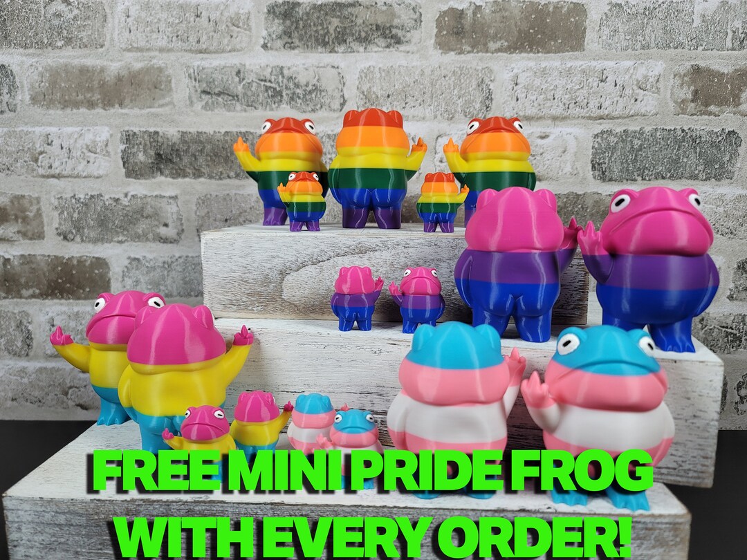 Cheeky Pride Middle Finger Frog | Desk Decor | Unique Gift | 3D Printed ...