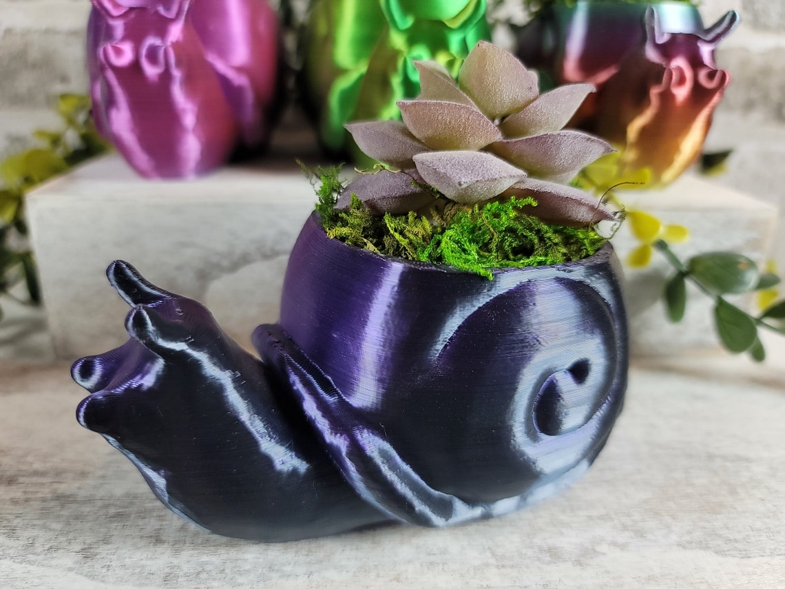 Snail Succulent Planter | Home Decor | Unique Gift | 3D Printed - Etsy
