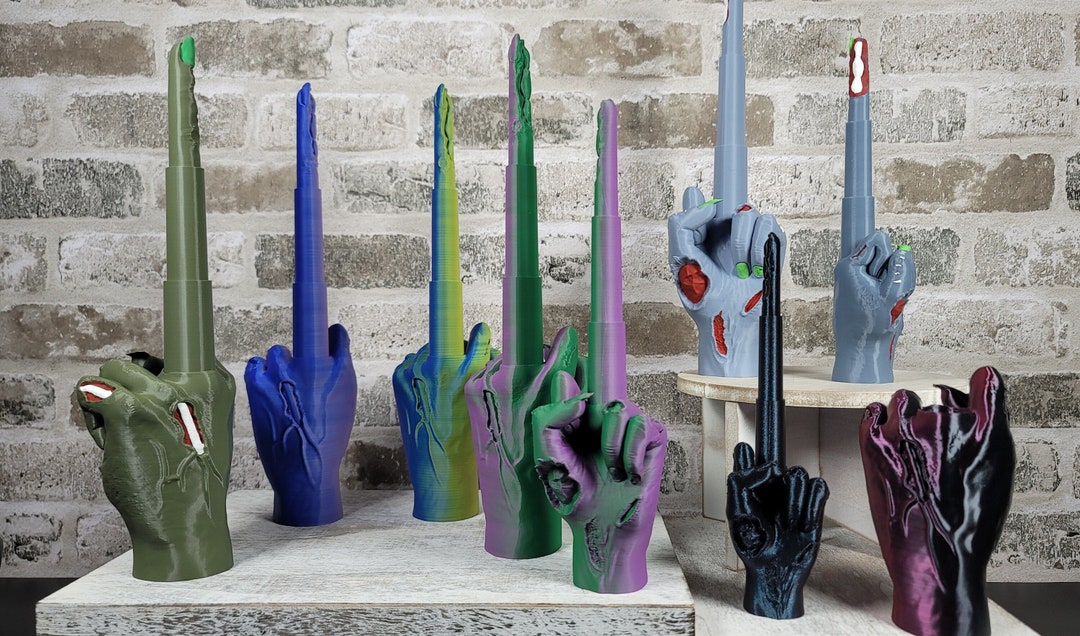 Collapsing Middle Finger ZOMBIE EDITION | Desk Toy | Gag Gift | Fun ...