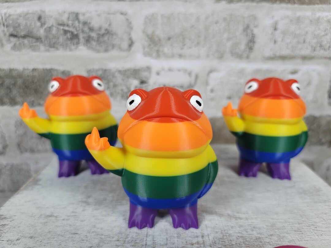 Cheeky Pride Middle Finger Frog Desk Decor Unique Gift 3D Printed - Etsy