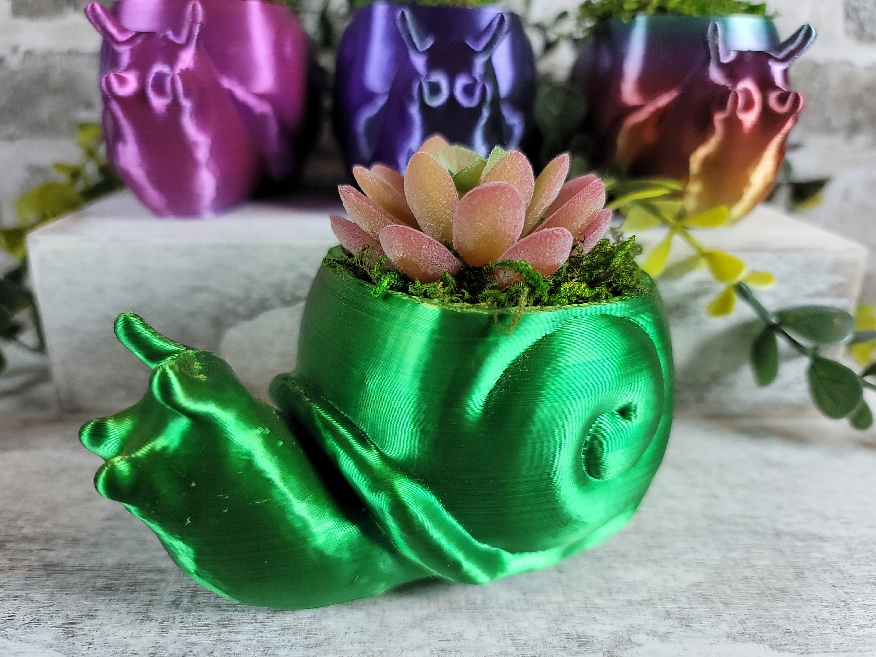 Snail Succulent Planter | Home Decor | Unique Gift | 3D Printed - Etsy