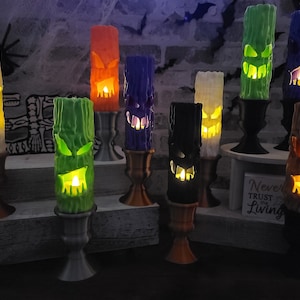Creepy Candles W/led Tea Light | Halloween Decor | Spooky Gift | 3D ...
