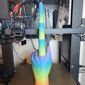 Collapsing Middle Finger | Gag Gift | Desk Toy | Fun Fidget Toy | 3D ...