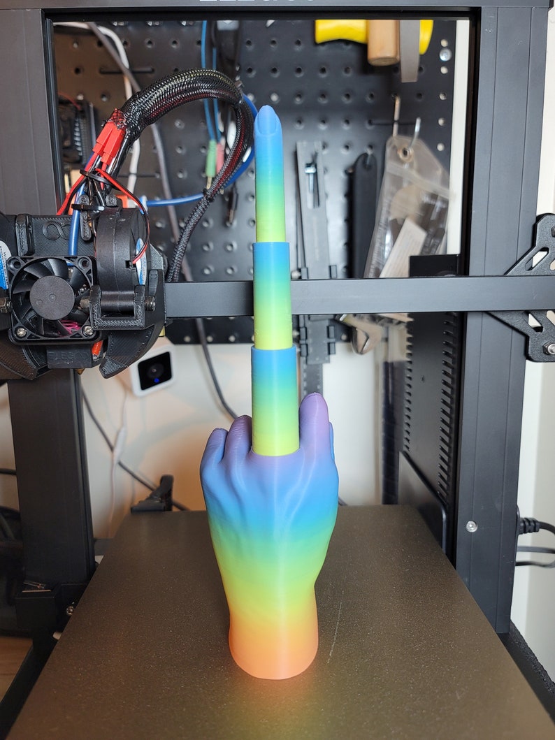 Collapsing Middle Finger | Gag Gift | Desk Toy | Fun Fidget Toy | 3D ...