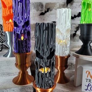 Creepy Candles W/led Tea Light | Halloween Decor | Spooky Gift | 3D ...
