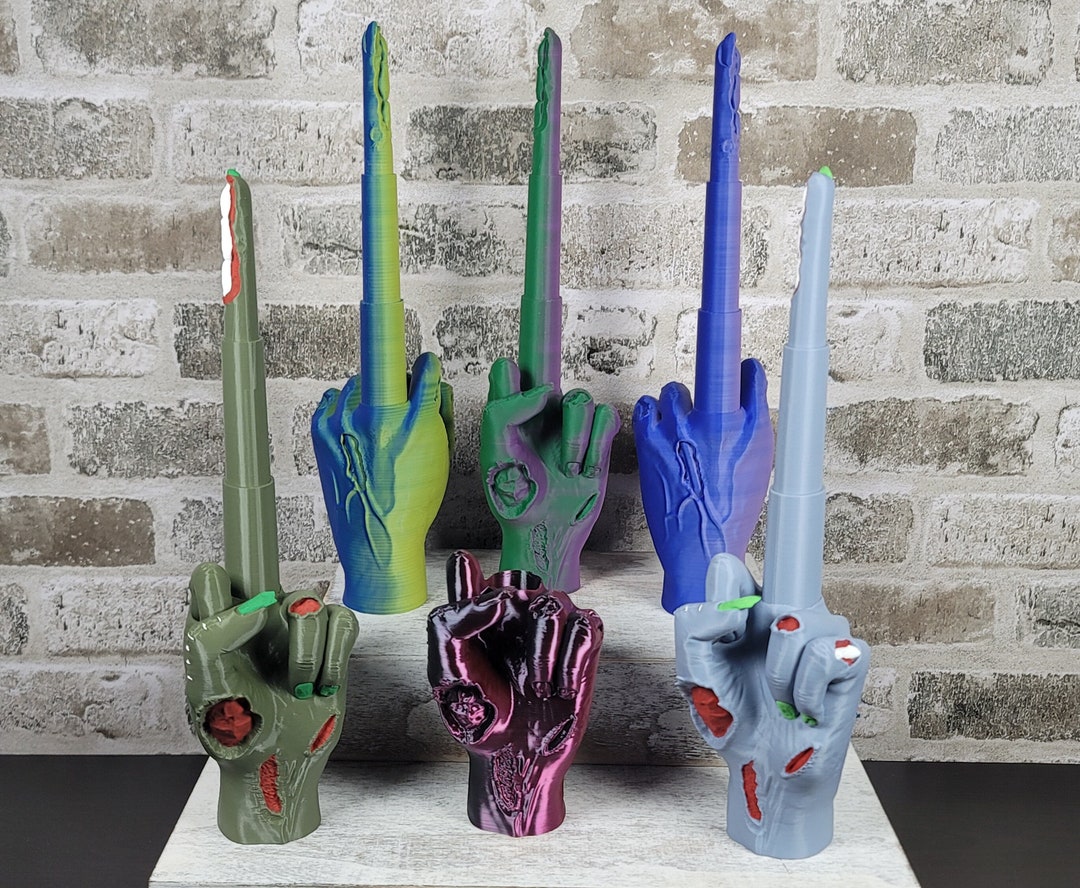 Collapsing Middle Finger ZOMBIE EDITION | Desk Toy | Gag Gift | Fun ...